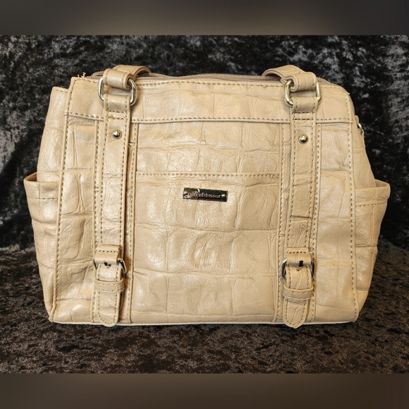 Alfred Dunner | Bags | Alfred Dunner Tan Faux Leather Bag | Poshmark